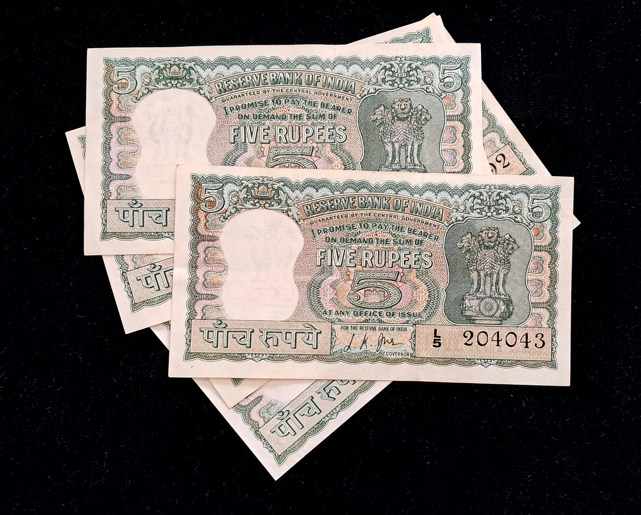 Rare 5₹ Diamond Issue L K Jha Note (Single Note)
