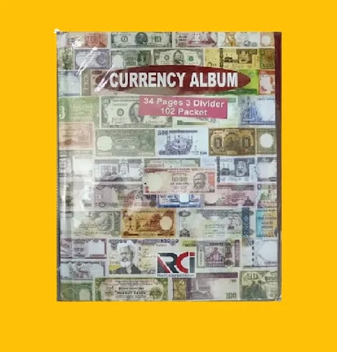 RCI Currency Album for Notes 3 Divider 34 Pages With 102 Pockets ...