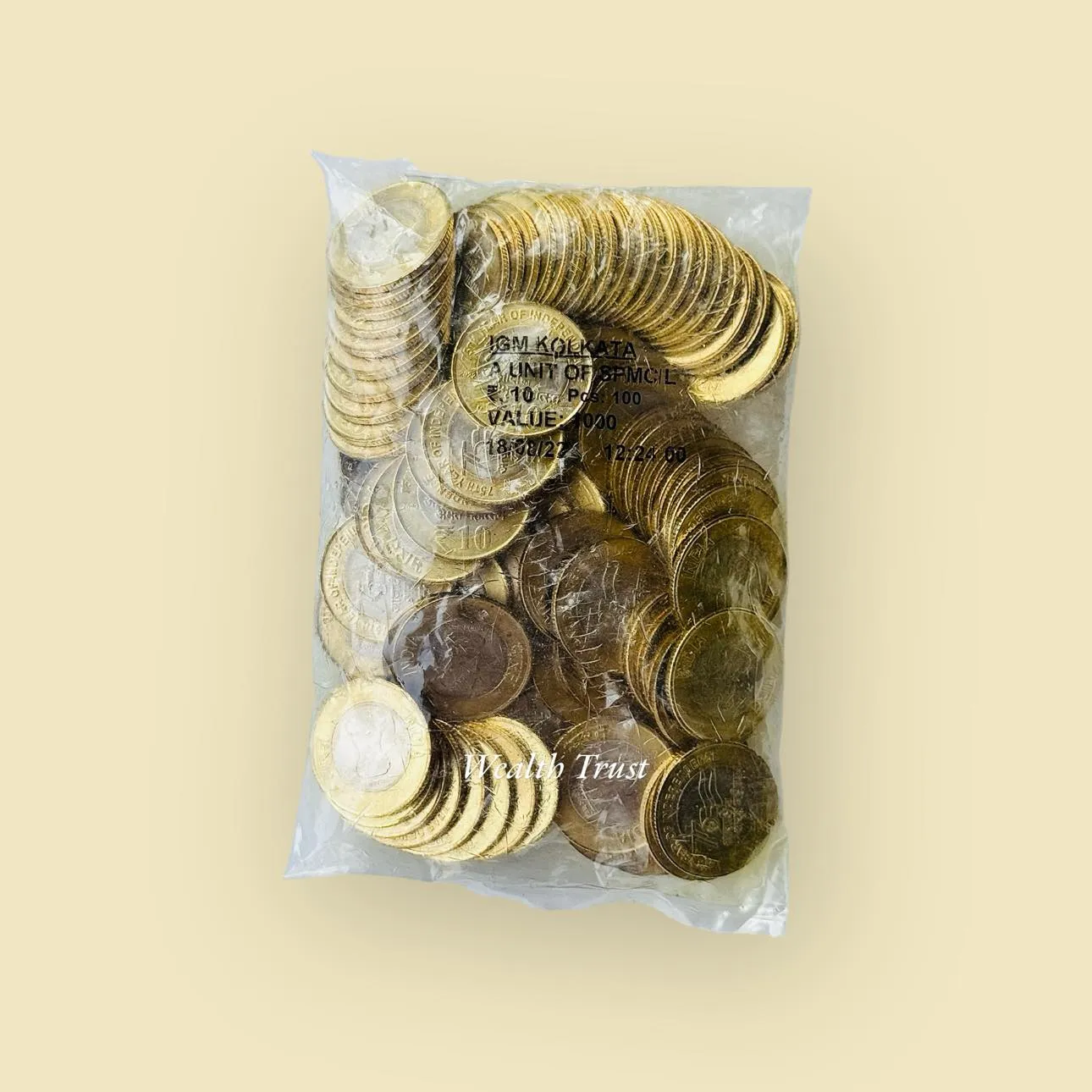 Rs 10 RBI 100 Coin Seal 75 Year of Independance 100 Coin Packet Issue ...