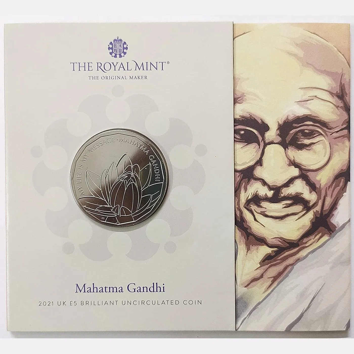Mahatma Gandhi Commemorative Coin With Royal Mint Original FOLDER ...
